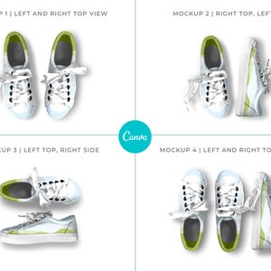 Ladies Sneakers Mockup Canva Template Shoe Mockup Footwear Apparel ...