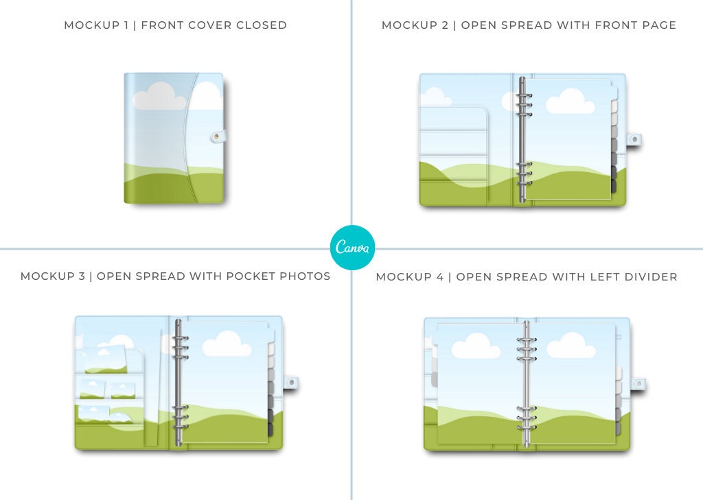 Ring Bound Planner Mockup Canva Template Canva Mockup Canva - Etsy UK