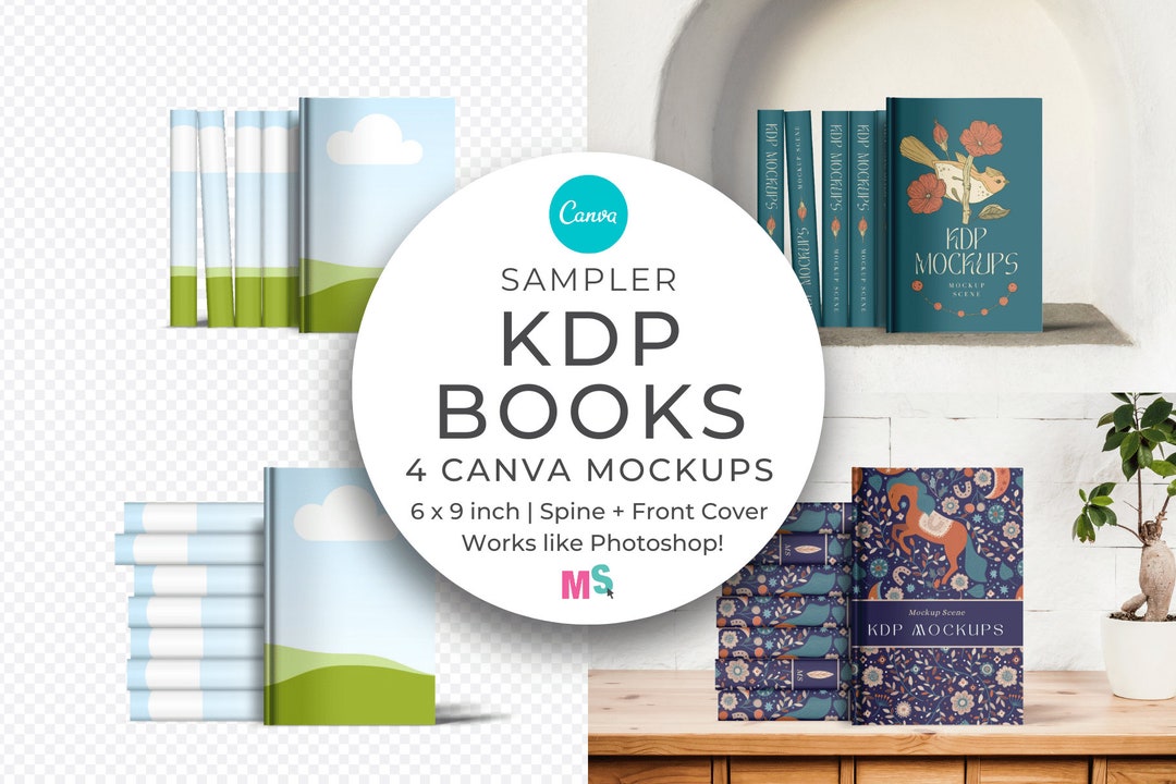 KDP Book Mockups for Canva 6x9 Amazon Kindle Book Mockups Canva 6x9 ...