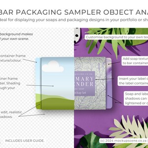 Soap Bar Packaging Canva Mockup Sampler Label Wrap Belly Band Square ...