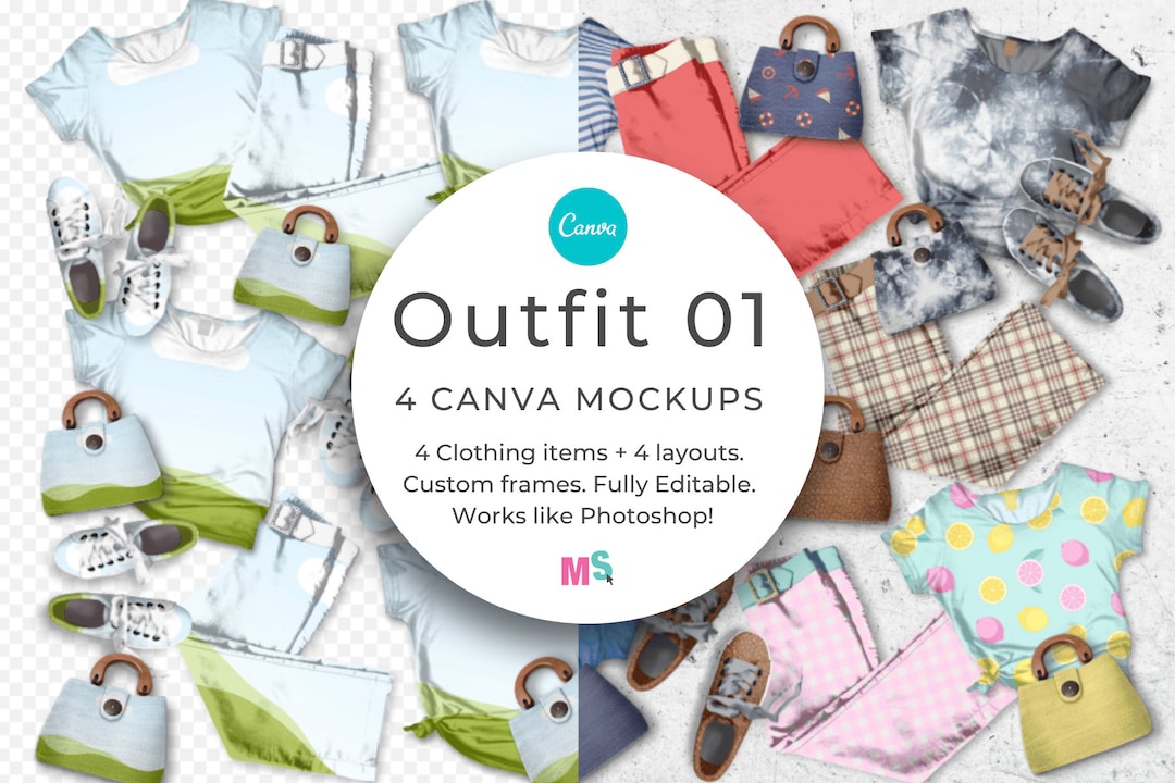 Outfit Mockup Canva Template Canva Mockup Canva Apparel Mockup Canva ...