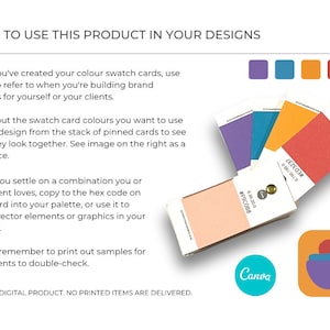 84 Printable Colour Reference Cards Canva Template Printable Colour ...