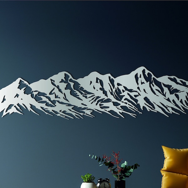 Metal Mountain Wall Art - Etsy