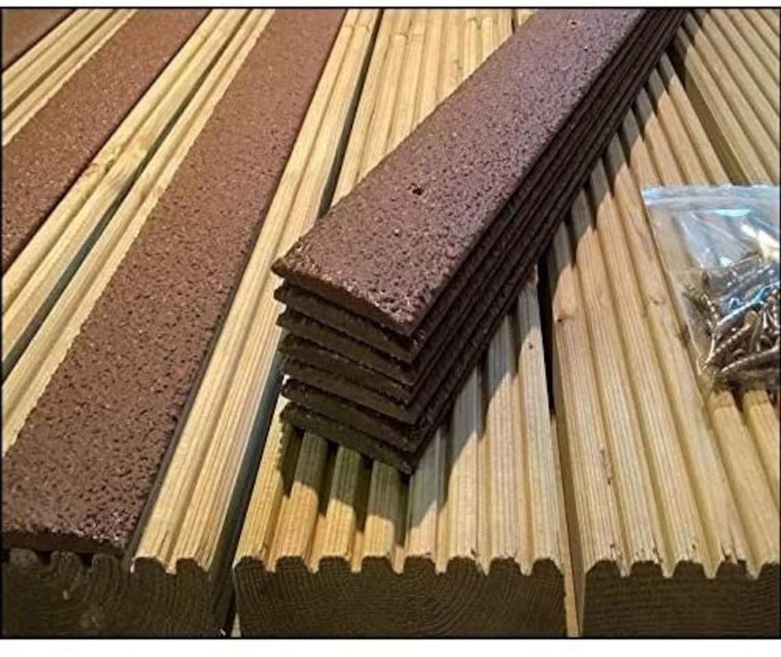 Anti Slip Decking Strips All SIZES & COLOURS With Pre Drilled Holes and ...