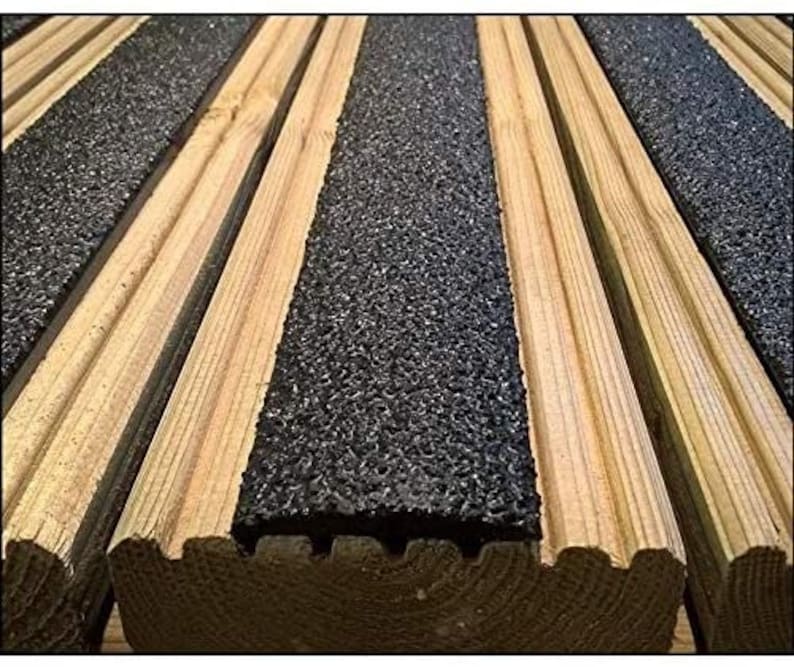 Black Non Slip Decking Strips for Outdoor Slippery Patio Areas and Wood ...