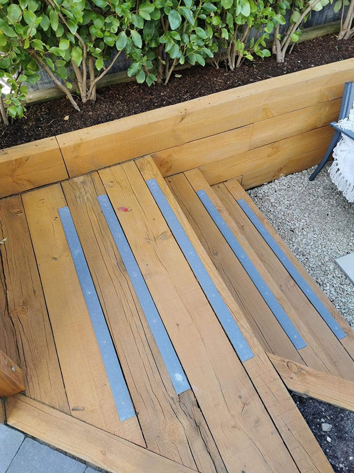 10x Anti Slip Decking Strips 600mm X 90mm With Pre Drilled Holes and ...