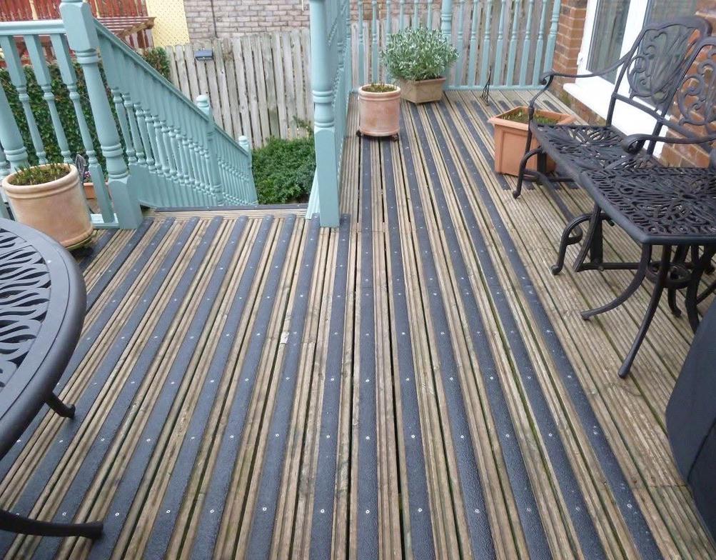 Anti Slip Decking Strips All SIZES & COLOURS With Pre Drilled Holes and ...