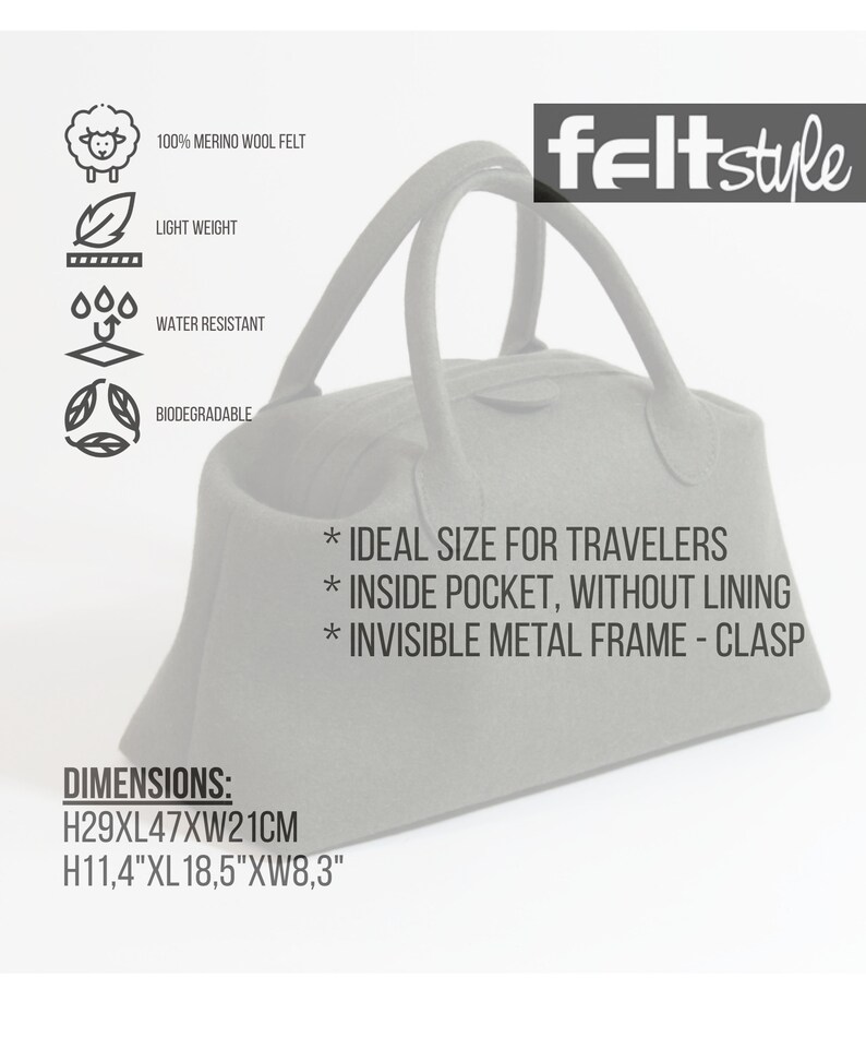 Grey Color Handbag, Top Handle Bag, Weekender Bag for Woman, Bag for ...