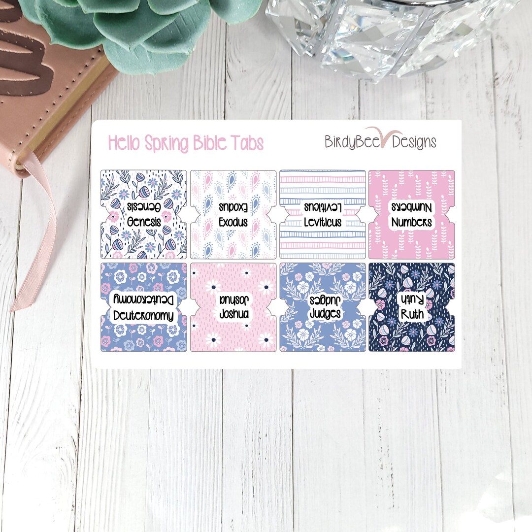 Floral Bible Tabs Homeschool Bible Bible Dividers Christian - Etsy