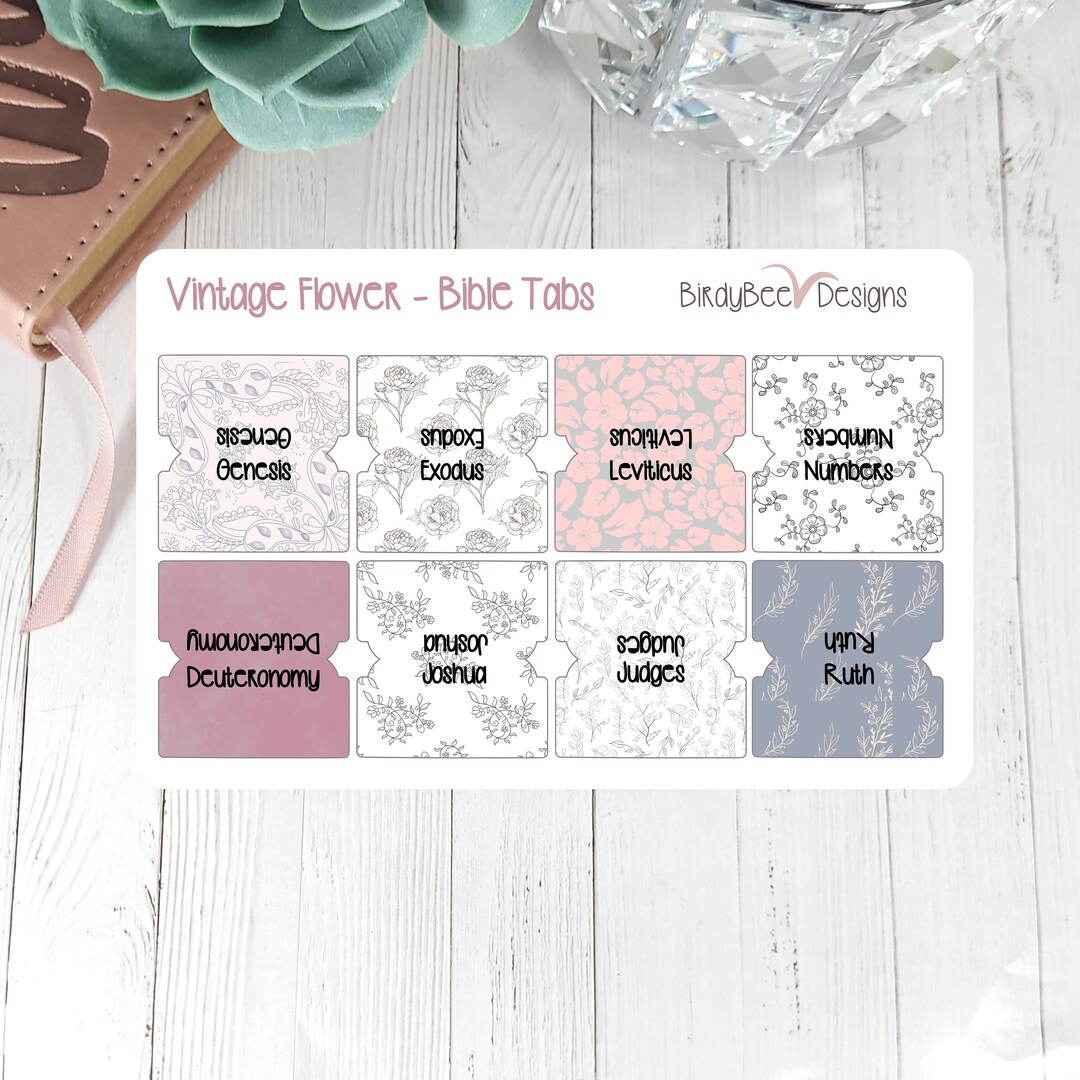 Floral Bible Tabs, Homeschool Bible, Bible Dividers, Christian ...