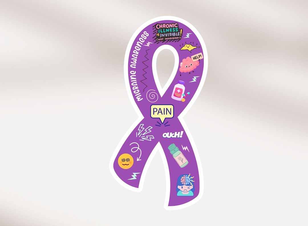 Migraine Awareness Sticker, Headache Sticker, Chronic Migraine, Chronic ...