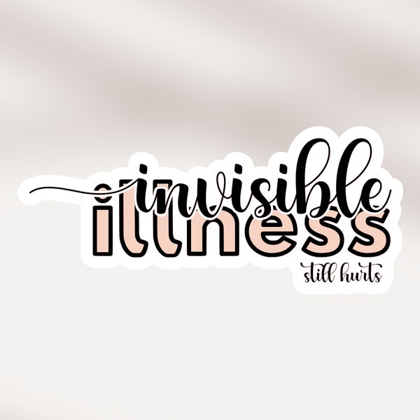 Invisible Illness Sticker - Etsy
