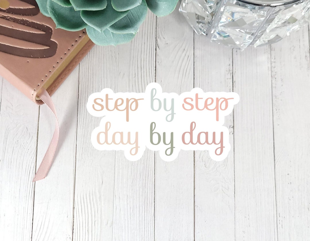 Step by Step Sticker, Inspirational Stickers, Inspirational Gifts for ...