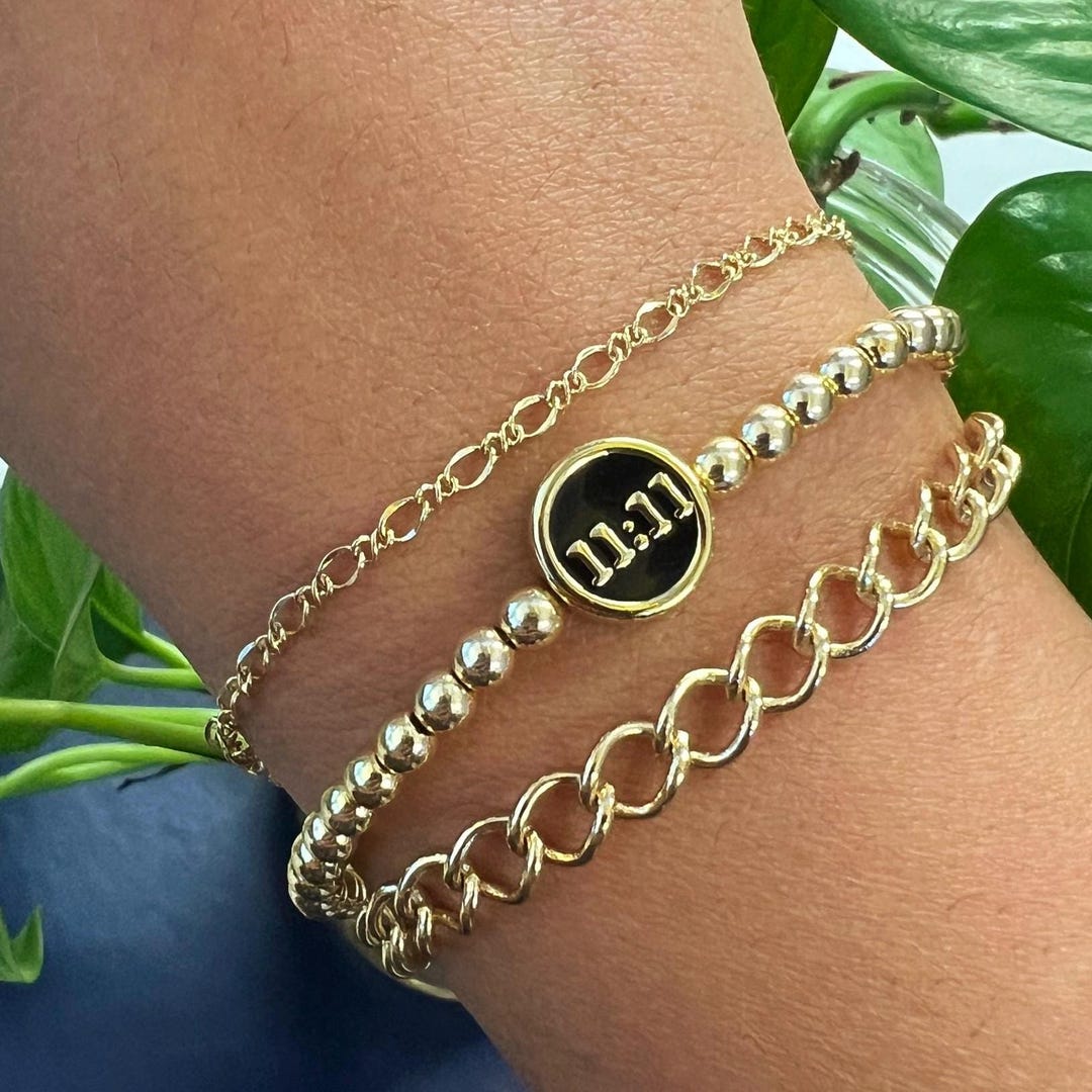 11:11 Angel Number Layered Bracelet Set |angel Number | Manifesting ...