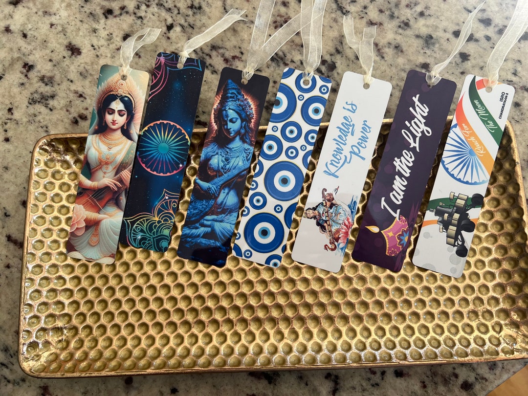 South Asian Bookmarks Diwali Saraswati Desi Inspired - Etsy