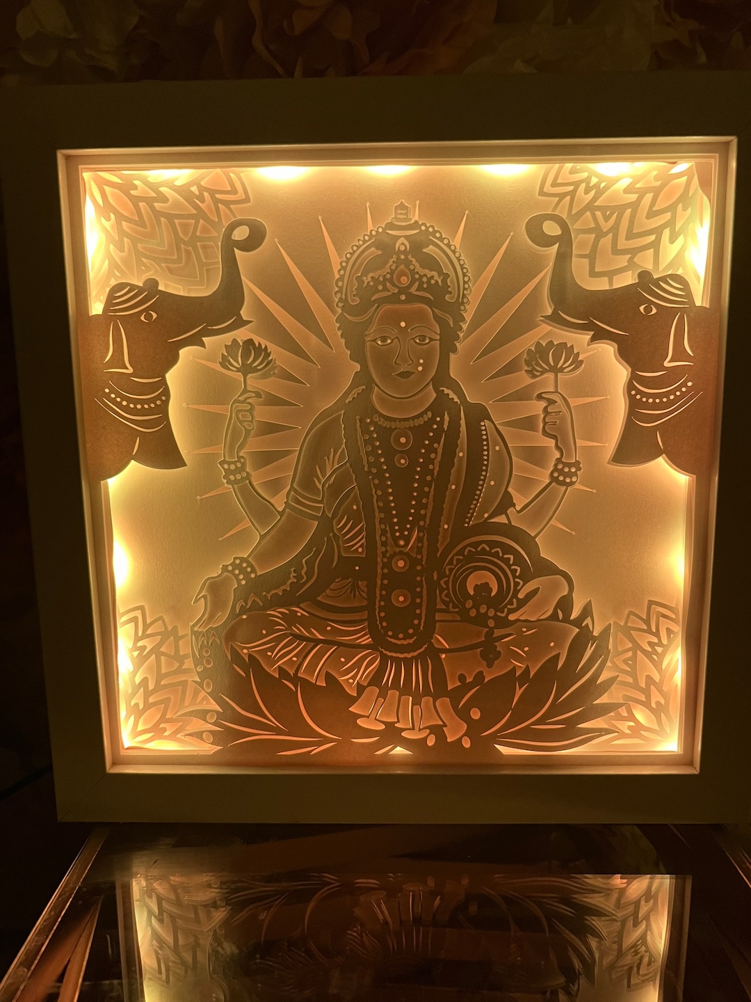 Lakshmi Lightbox navratri Diwali Hindu South Asian Gift - Etsy