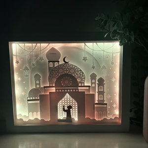Ramadan, EID Light Shadowbox | Muslim, Gift, Housewarming, Home Decor ...