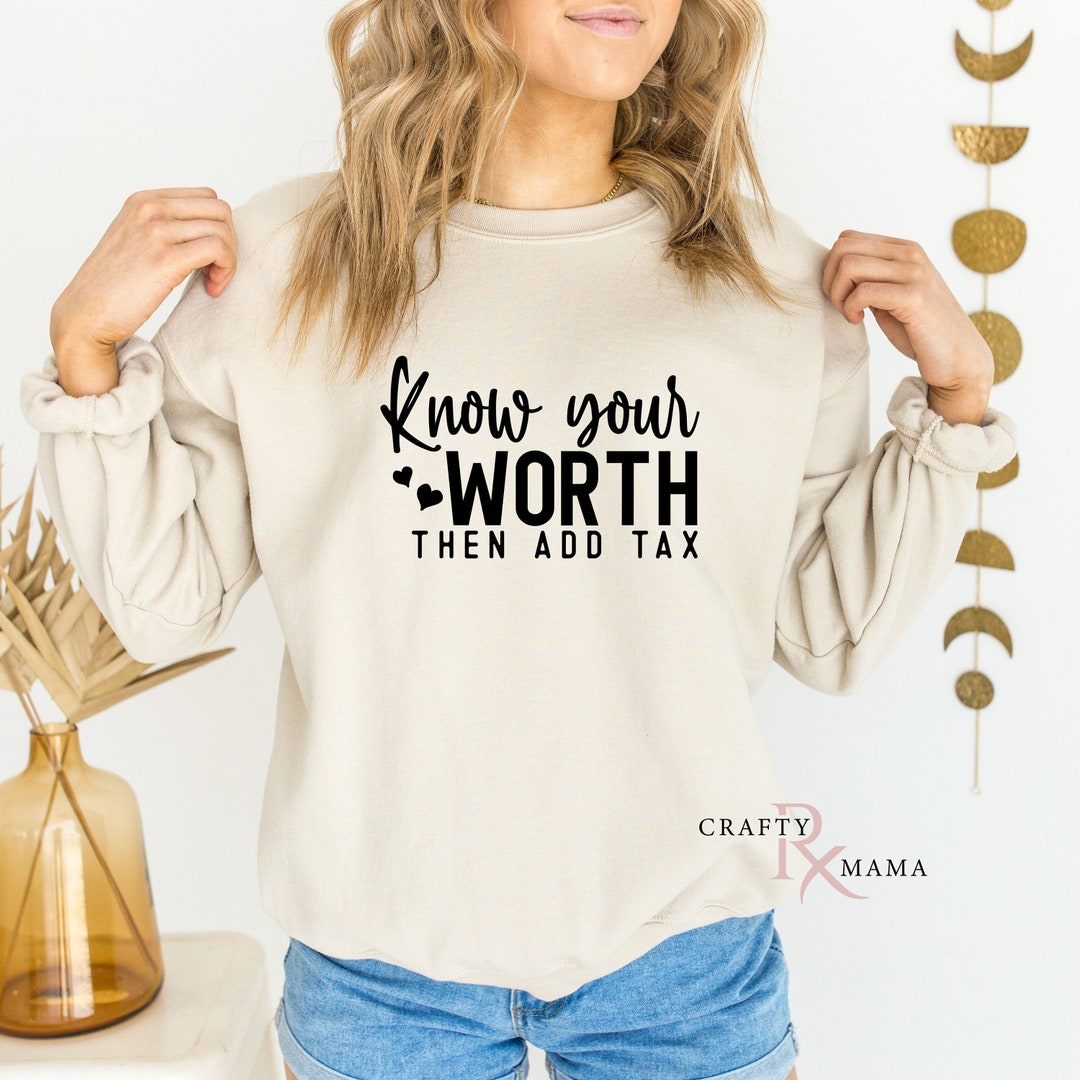 Know Your Value and Add Tax | Motivation Hoodie | Mental Health | Self ...