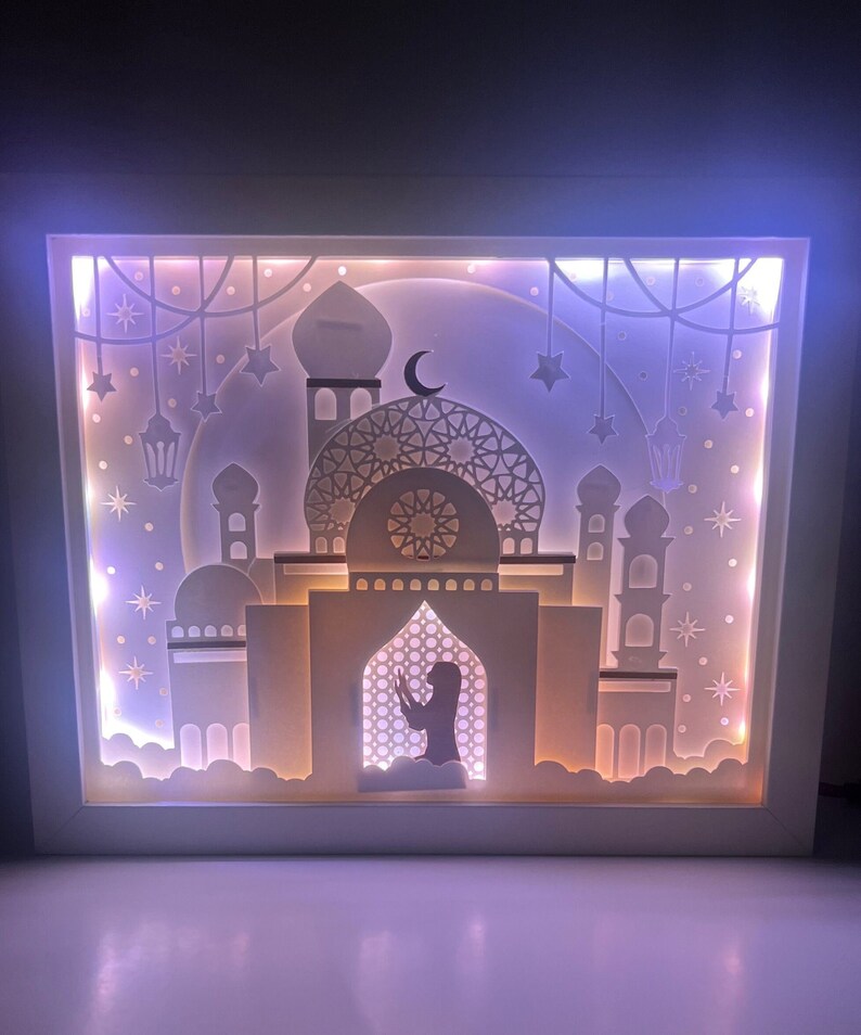 Ramadan, EID Light Shadowbox | Muslim, Gift, Housewarming, Home Decor ...