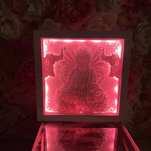 Lakshmi Lightbox navratri Diwali Hindu South Asian Gift - Etsy