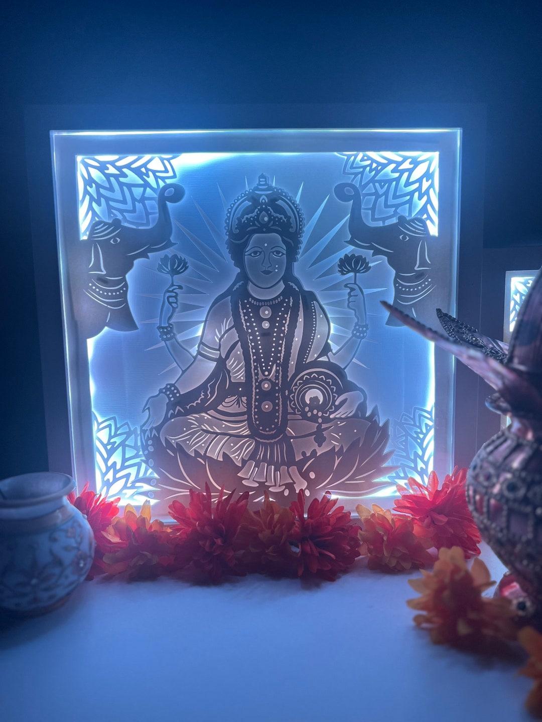 Lakshmi Lightbox | Navratri, Diwali, Hindu, South Asian, Gift ...
