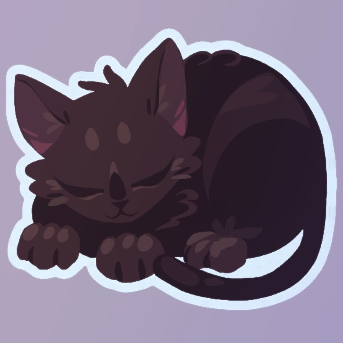 Animated Emote - Black Sleepy Kitty - COZY CAT - Twitch Emotes, Digital ...
