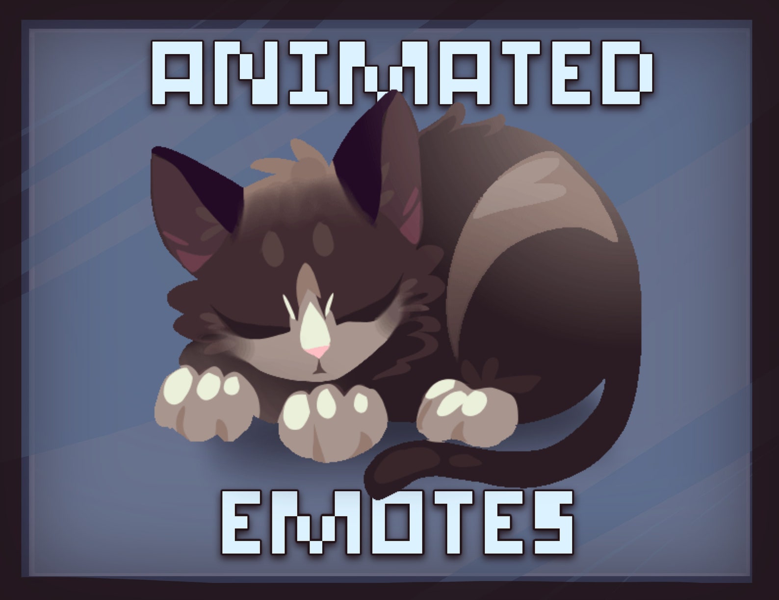 Animated Emote - Snowshoe Sleepy Kitty - COZY Cat - Twitch Emotes ...