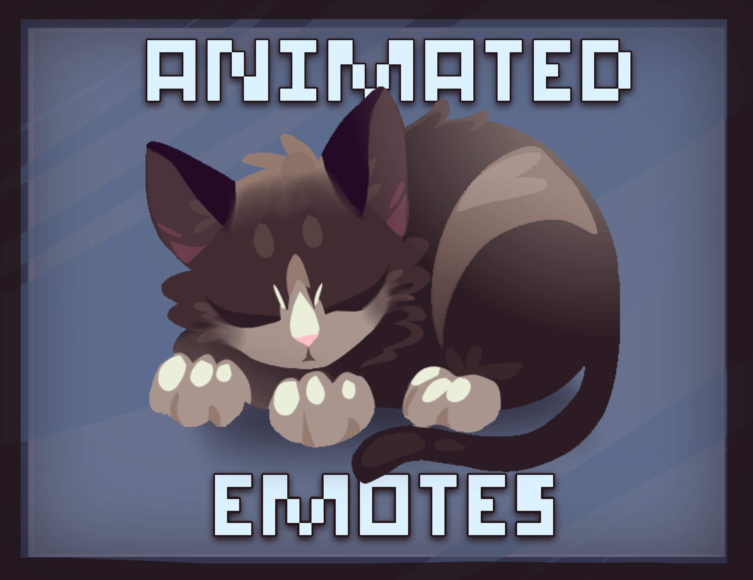 Animated Emote - Snowshoe Sleepy Kitty - COZY Cat - Twitch Emotes ...