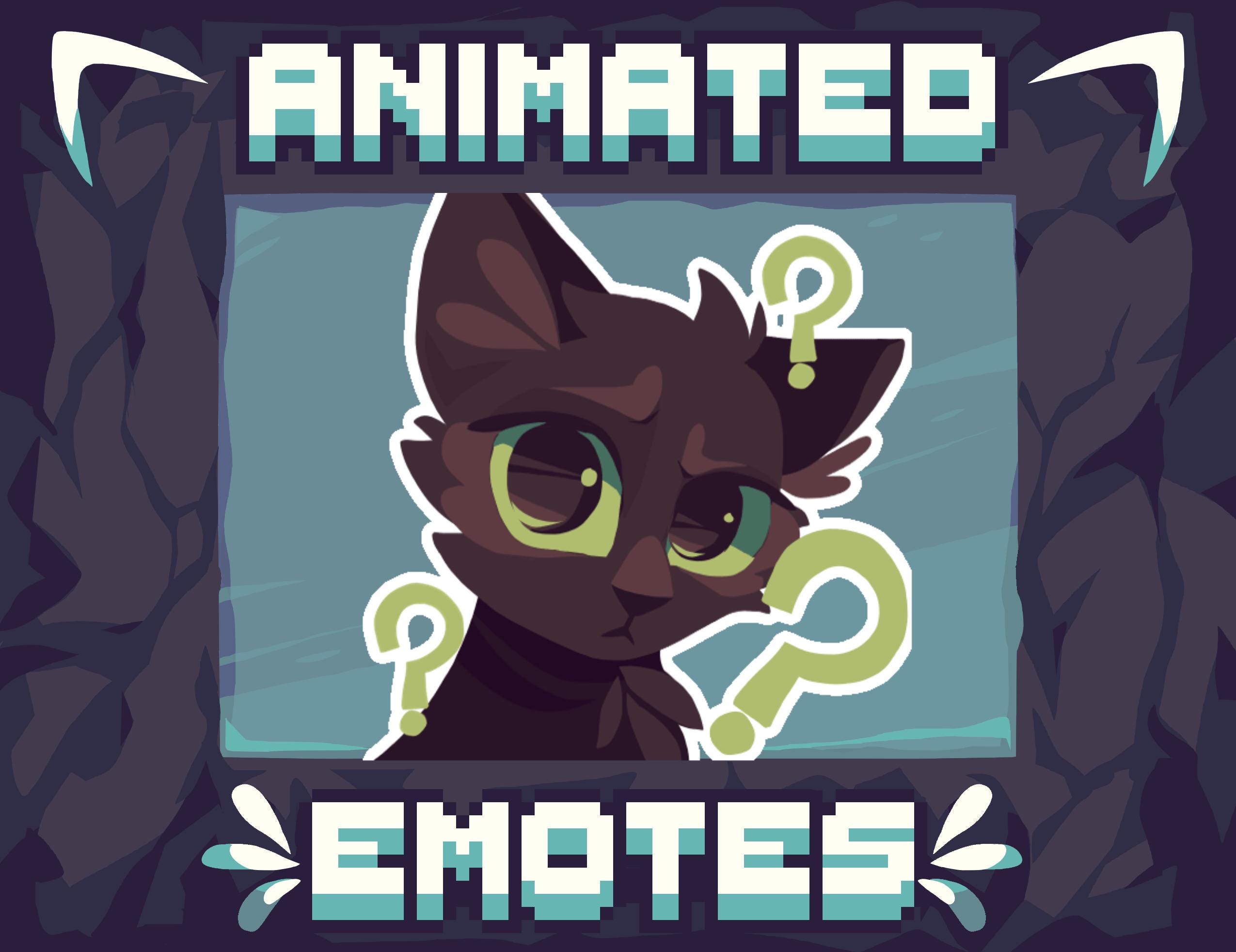Black Cat EMOTE - Confuse? Huh? Question Mark? What? - ANIMATED ...