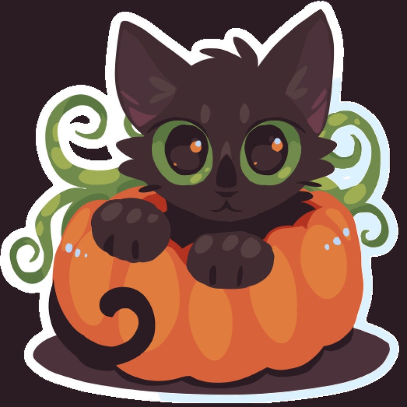 6 ANIMATED Emotes Bundle Cat Pack - Autumn/fall Kitty-love Heart-twitch ...