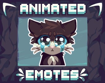 Animated Emote - Sad/sadge/sob/biblethump/crying - Black Cat - Twitch ...