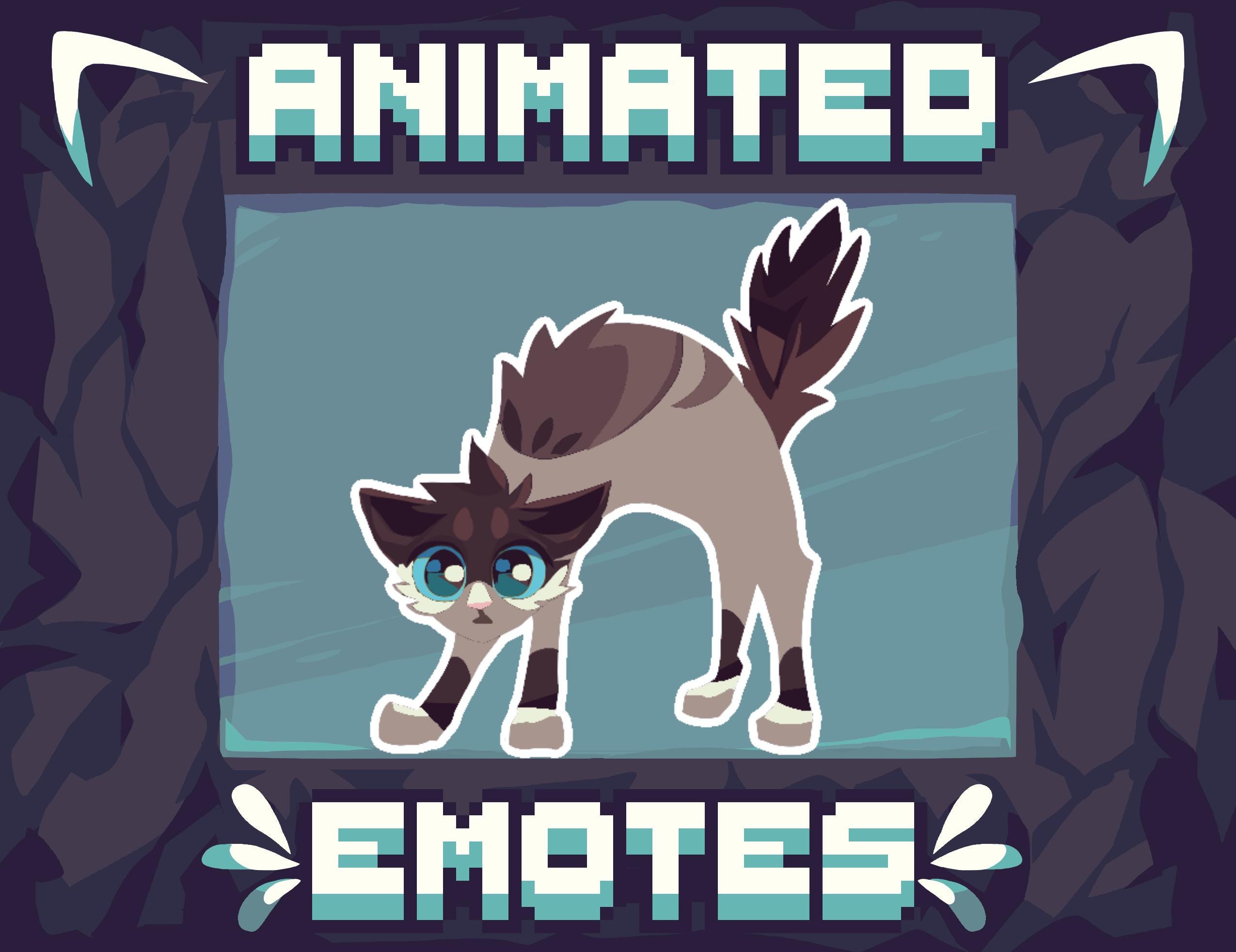 Animated Emote - Halloween Cat - SCARED - Snowshoe Cat - Twitch/youtube ...
