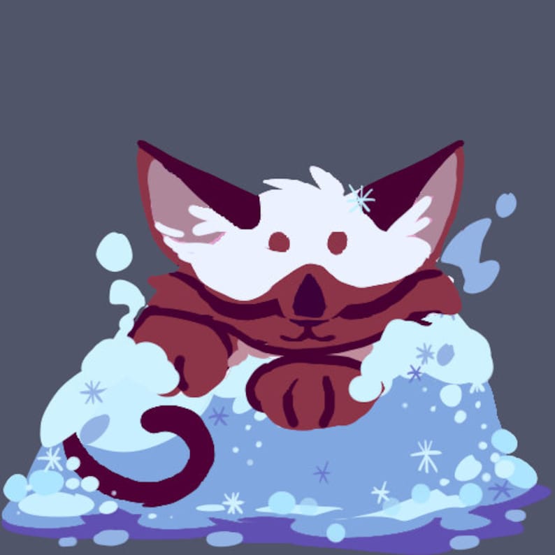 Animated Emote - Siamese Winter - Snow Kitty Cold Cat Love Heart ...