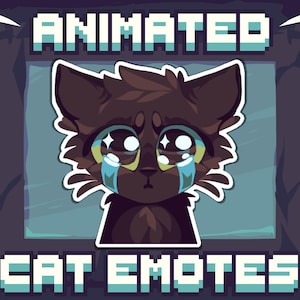 Animated Emote - Sad/sadge/sob/biblethump/crying - Black Cat - Twitch ...