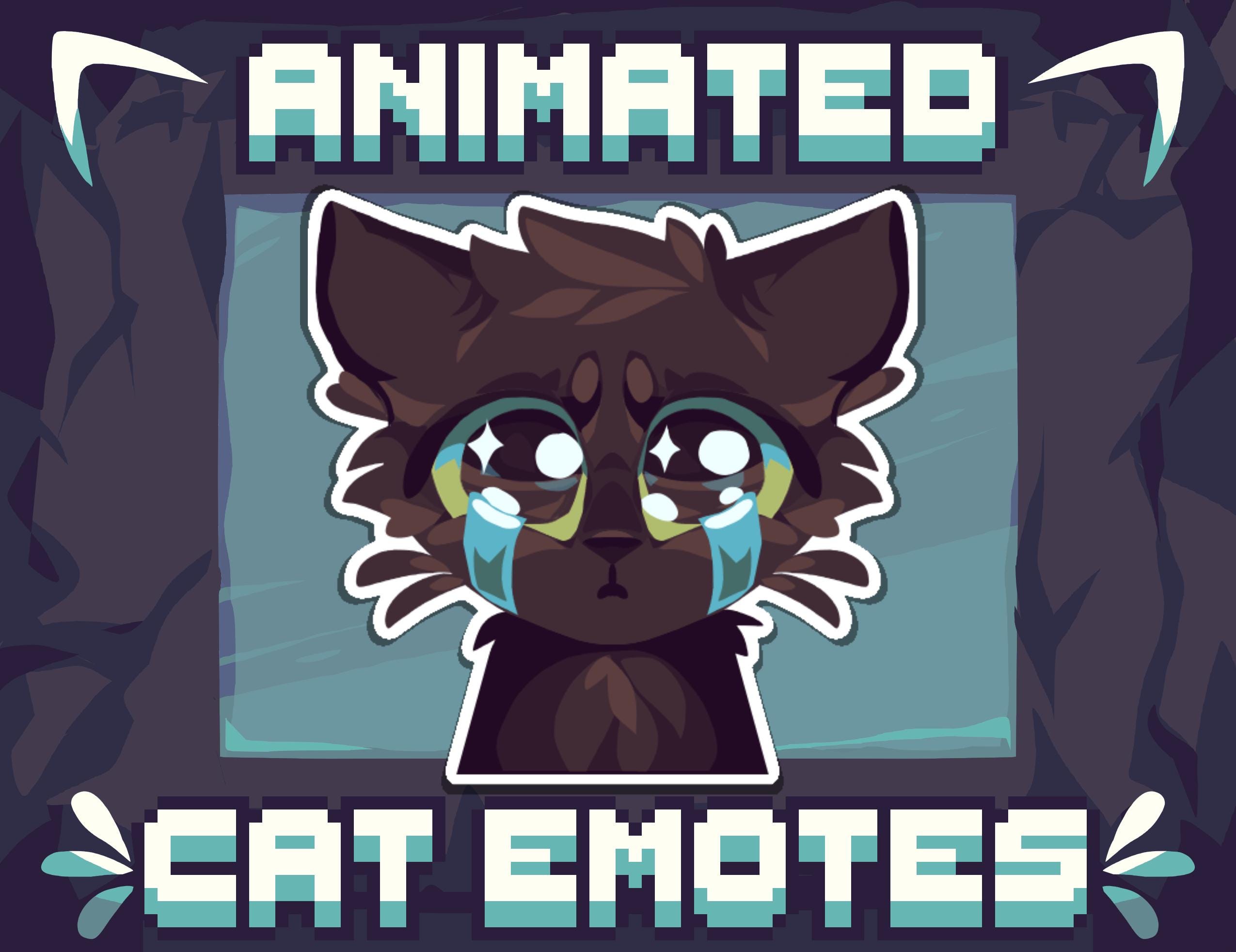Animated Emote - Sad/sadge/sob/biblethump/crying - Black Cat - Twitch ...