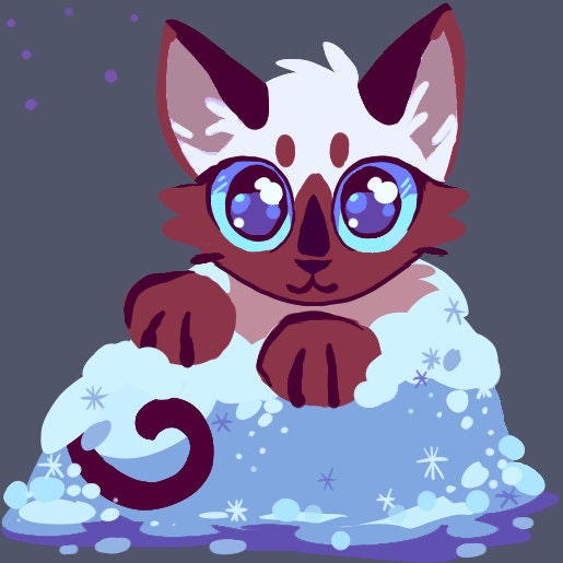 Animated Emote - Siamese Winter - Snow Kitty Cold Cat Love Heart ...