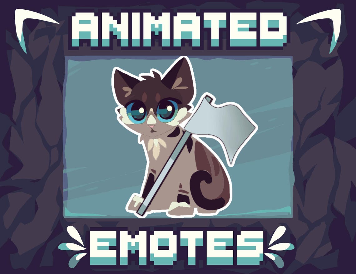 Animated Emote - White Flag Surrender - Snowshoe Cat - Twitch Emotes ...