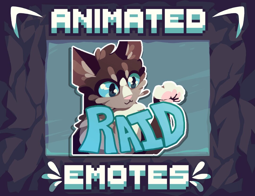 Animated Emote RAID Snowshoe Twitch Emotes, Kitty Discord Emoji ...
