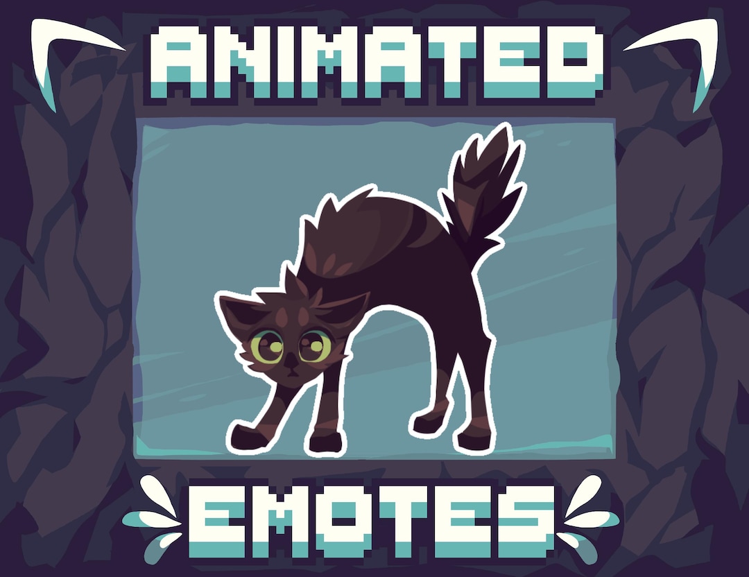 Animated Emote Halloween Black Cat SCARED Twitch/youtube Emotes ...