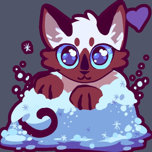 Animated Emote - Siamese Winter - Snow Kitty Cold Cat Love Heart ...