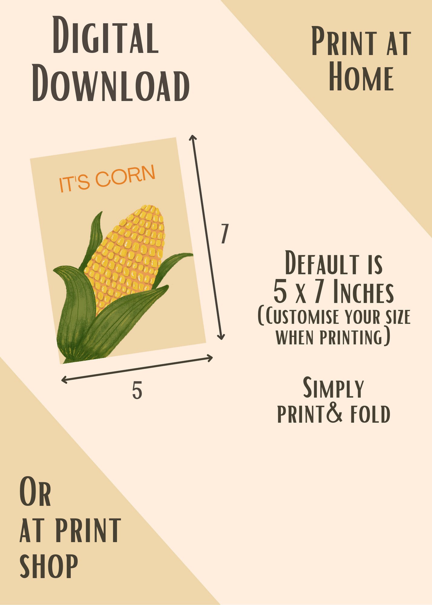 It's CORN Corn Song Card digital Download - Etsy