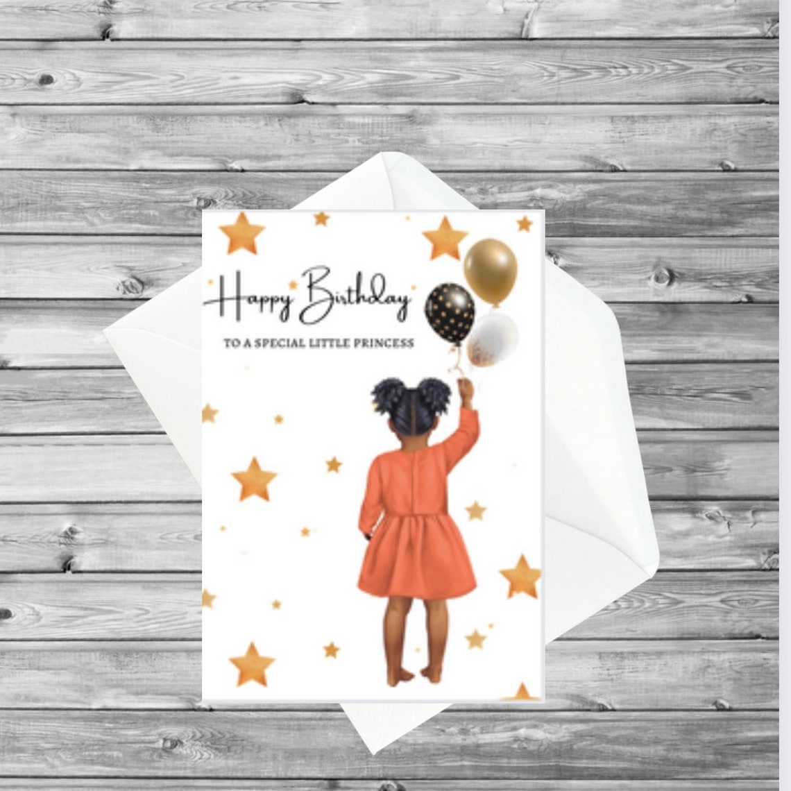 Black Little Girl Birthday Card Ethnic Greeting Card for - Etsy