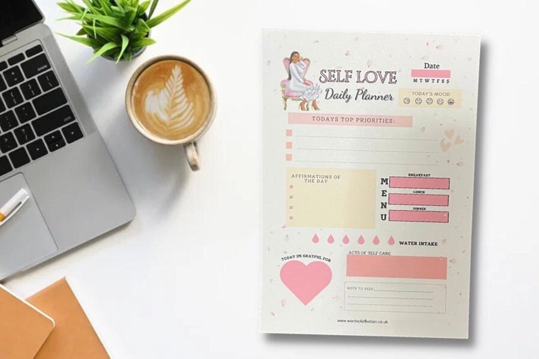 Black Woman Self Love Daily Planner A5 Notepad 50 Tearable - Etsy