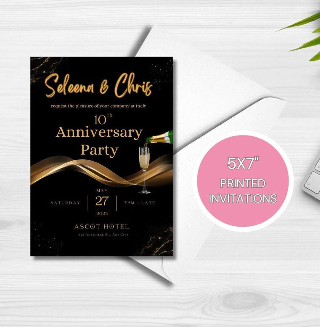 Anniversary Party Invitations, Party Invitations, Personalised ...