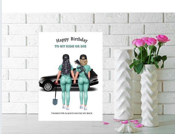 Girl Birthday Card Happy Birthday to My Ride or Die Birthday - Etsy