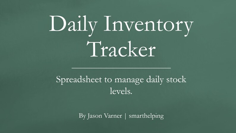 Daily Inventory Sheet - Etsy
