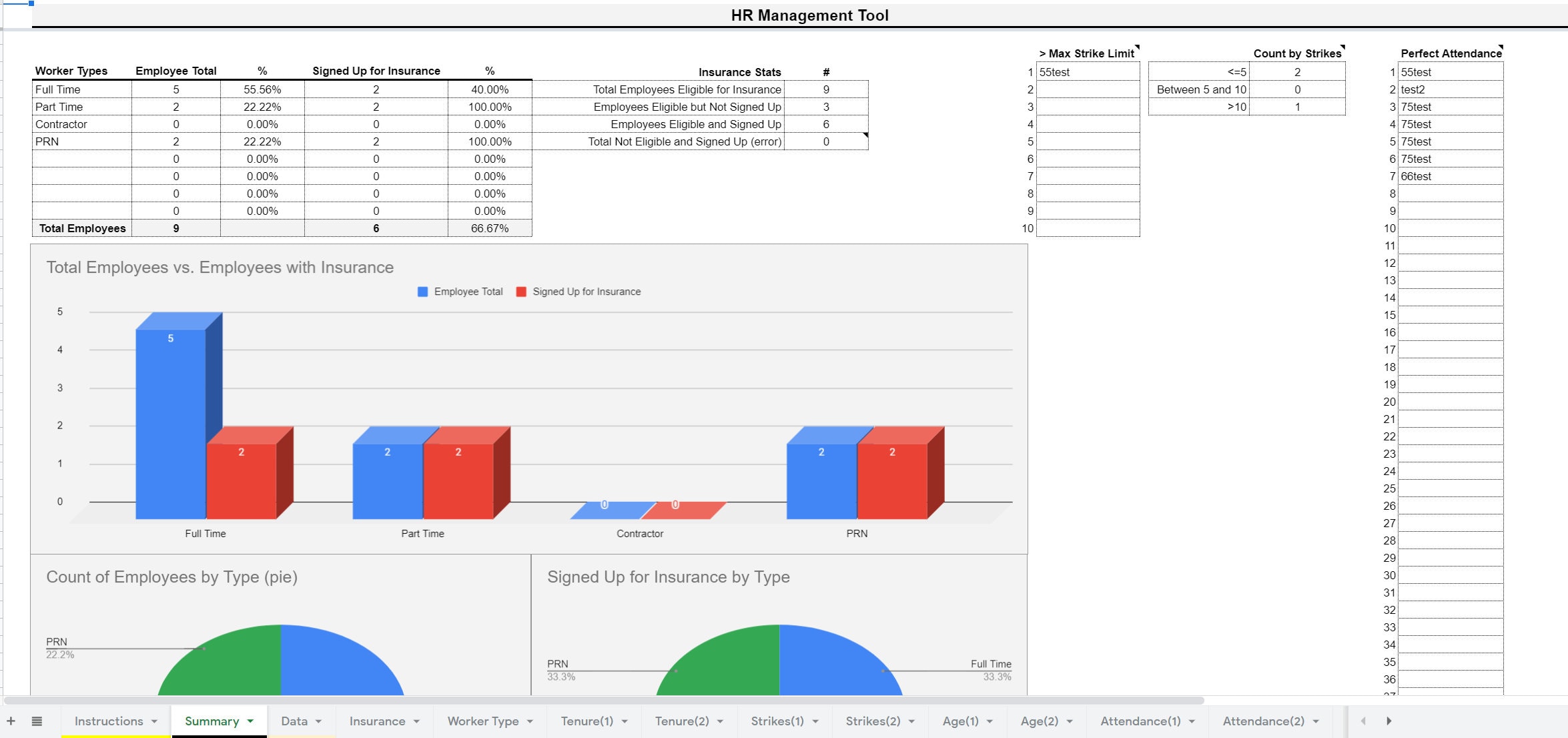 Employee Benefits Tracker (google Sheet for HR Managers) - Etsy
