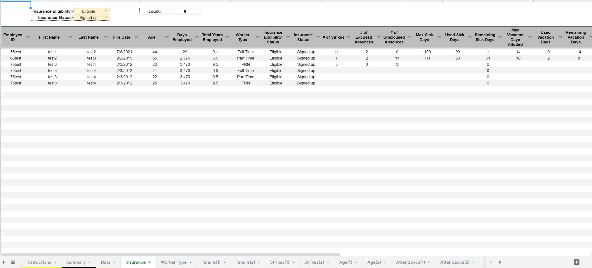 Employee Benefits Tracker (google Sheet for HR Managers) - Etsy