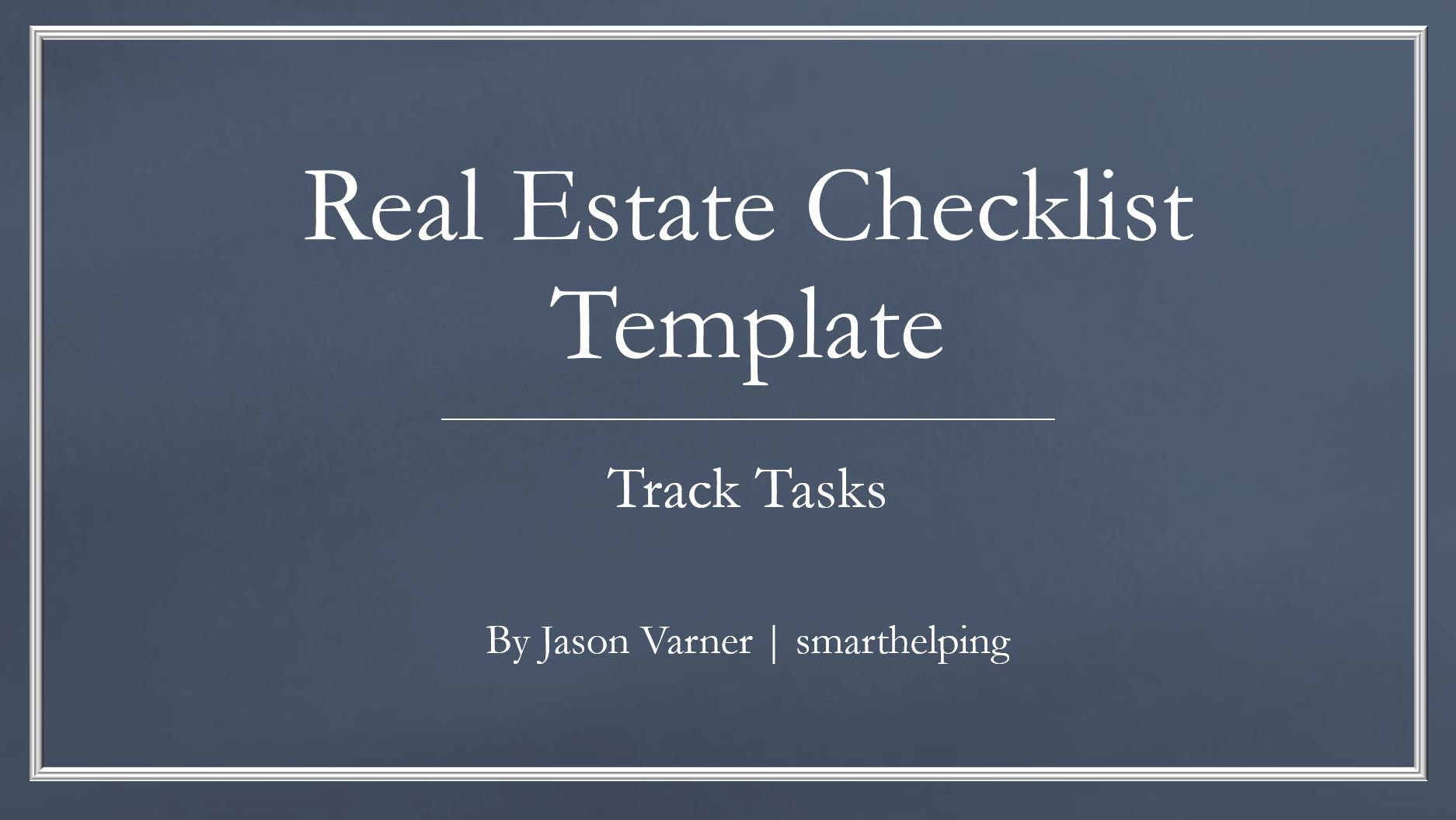 Real Estate Checklist Printable Template - Etsy