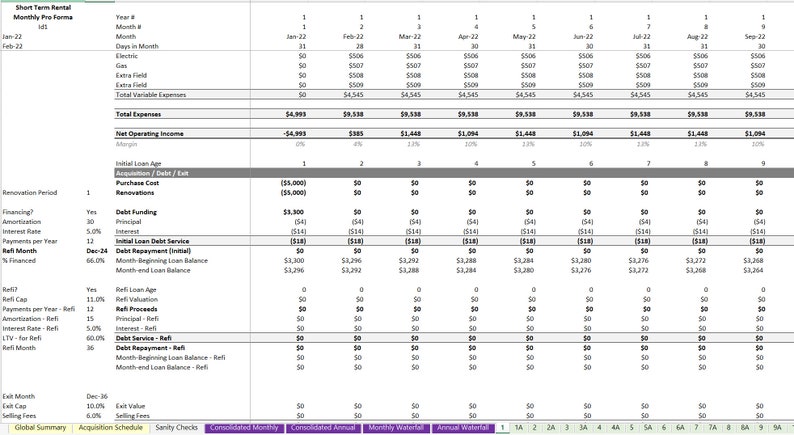 STR Real Estate Model in MS Excel - Etsy